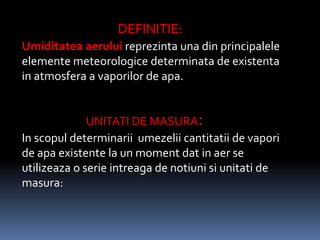 Umezeala aerului | PPTX