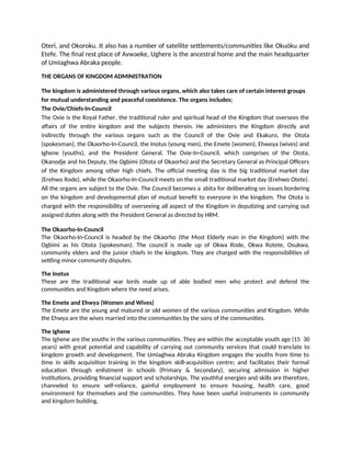 UMIAGHWA ABRAKA ORIGIN IN ETHIOPE EAST LGA OF DELTA STATE | DOC