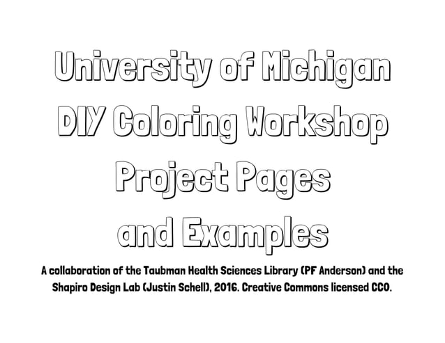 University of Michigan DIY Coloring Project Book | PDF