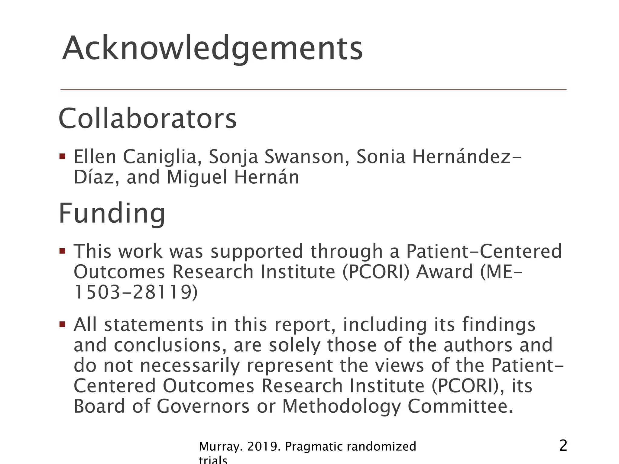 Causal Inference from Pragmatic Trials. | PPTX