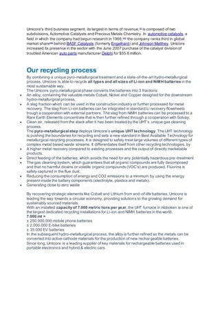 Umicore company | DOCX