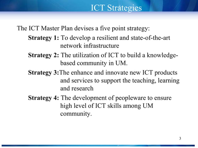 UM ICT Road Map | PPTX