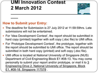 UMI Innovation Contest | PPT