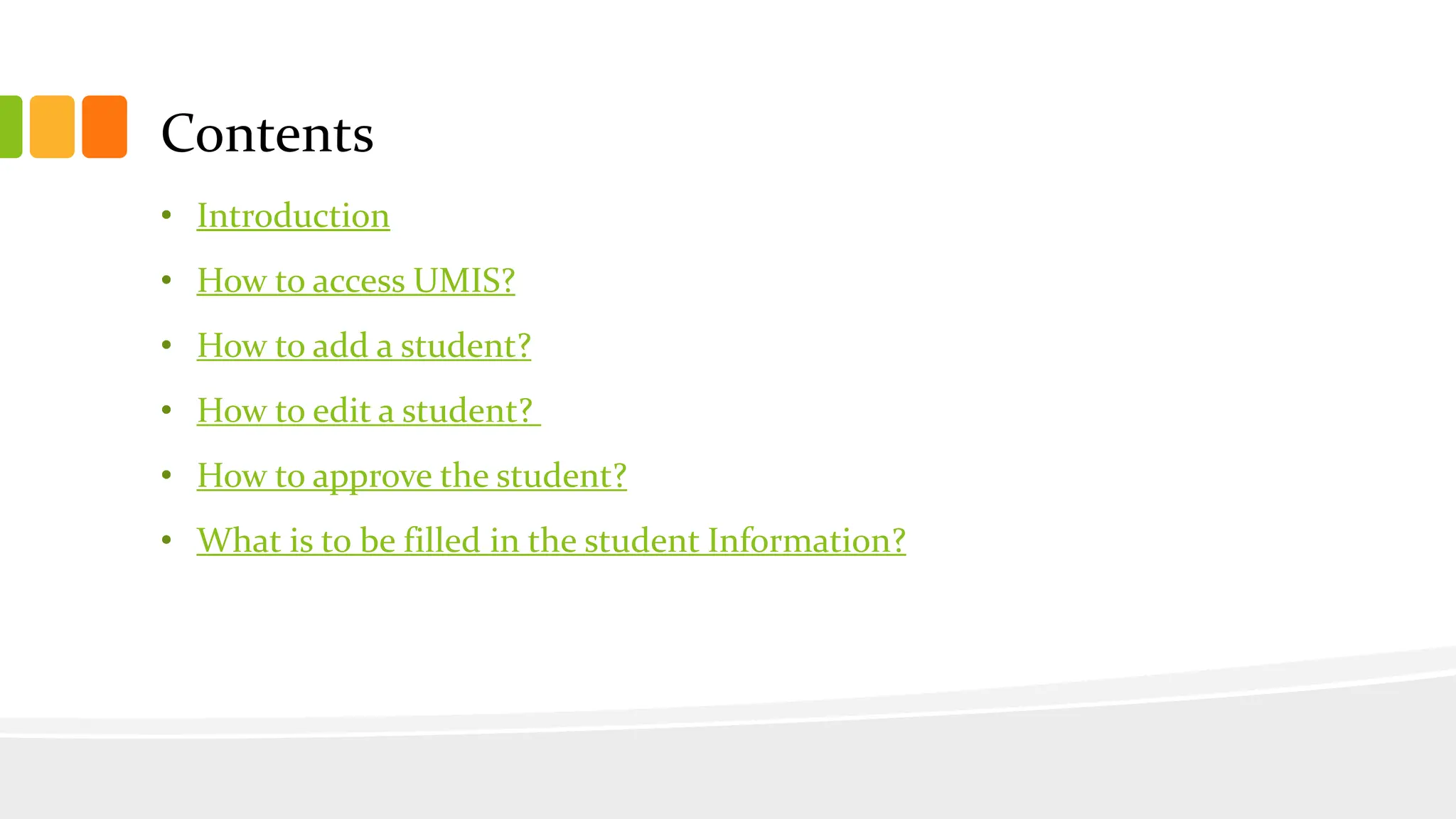 UMIS Manual_V3_23.06.2023-1 PPT FOR COLLEGE STUDENTS | PPTX