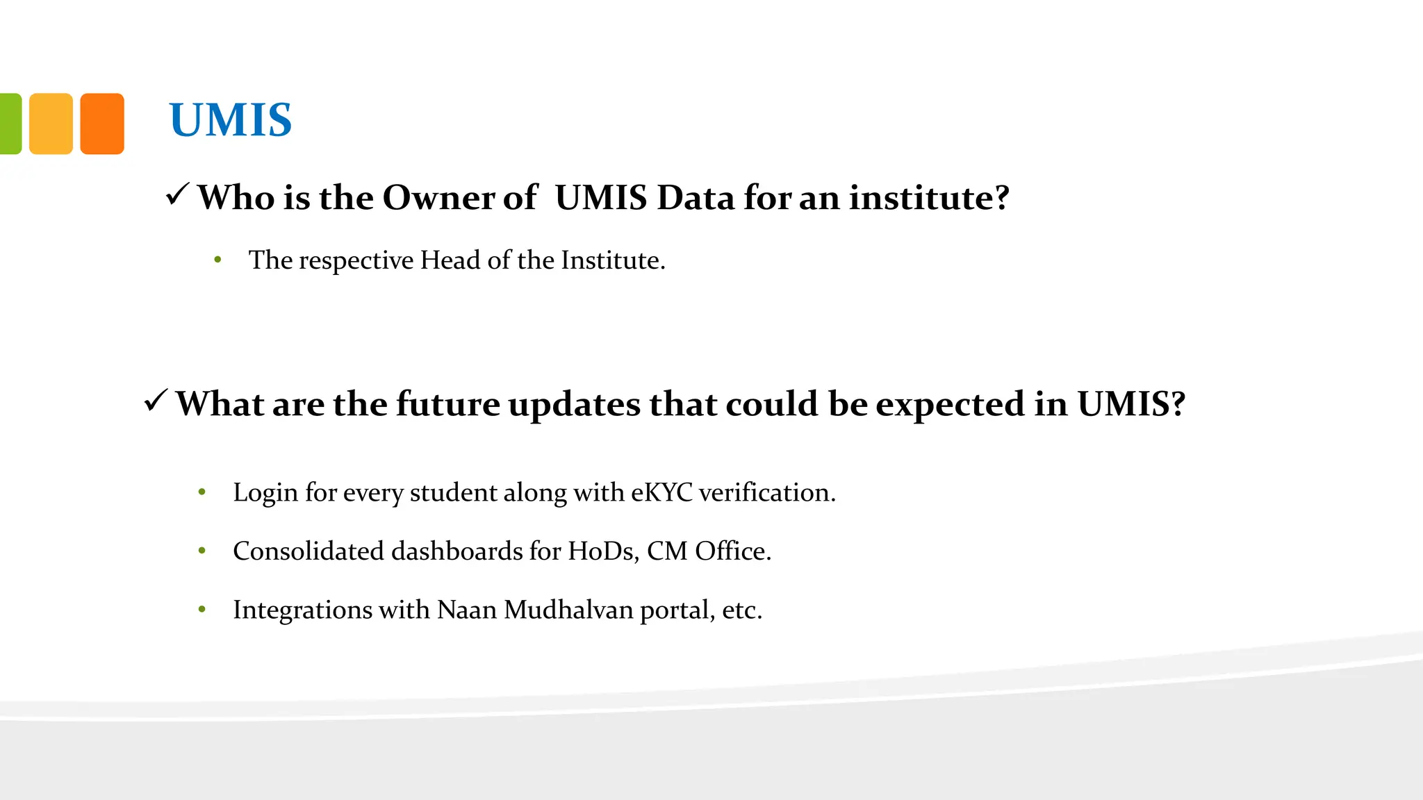 UMIS Manual_V3_23.06.2023-1 PPT FOR COLLEGE STUDENTS | PPTX