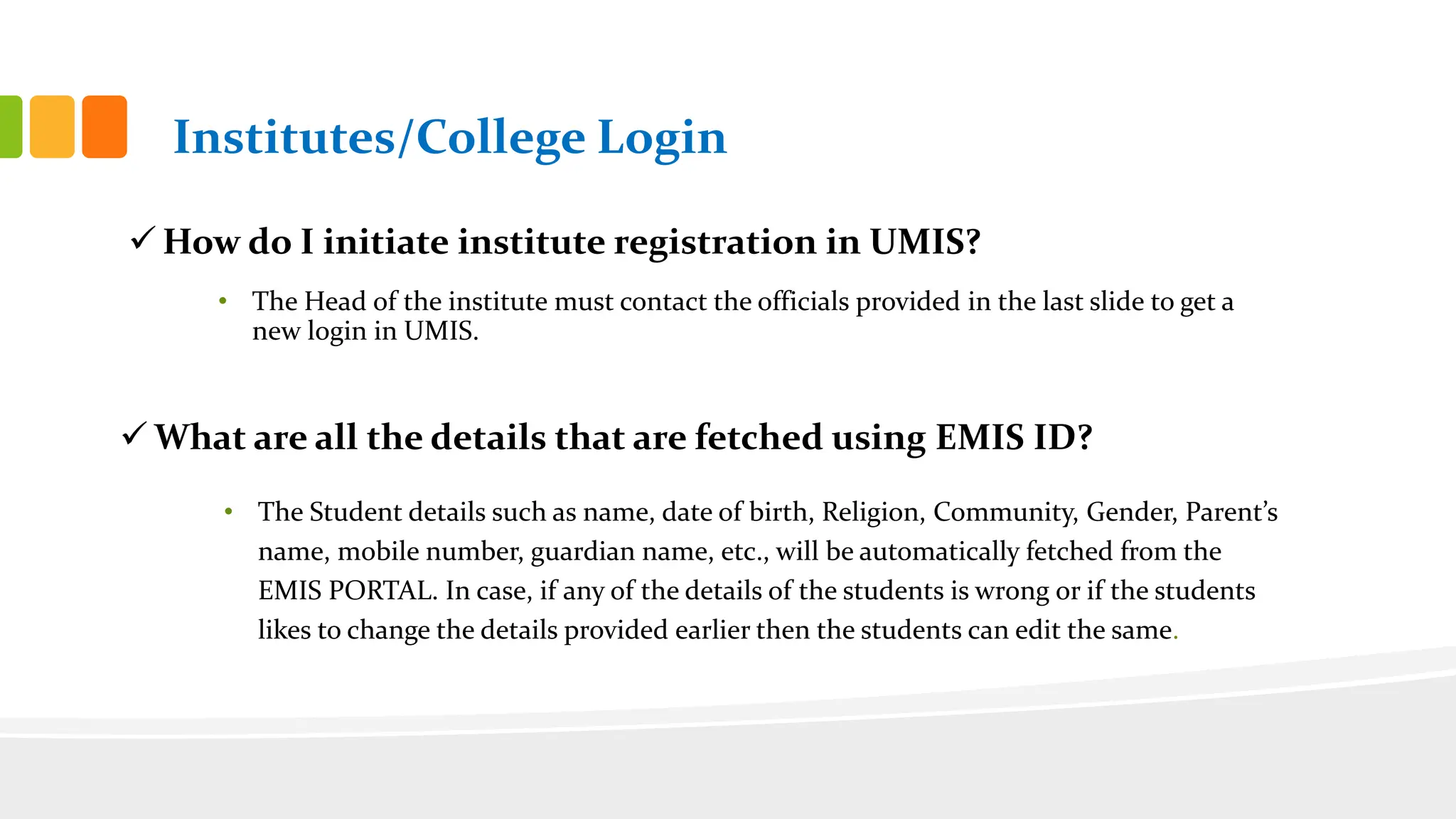 UMIS Manual_V3_23.06.2023-1 PPT FOR COLLEGE STUDENTS | PPTX