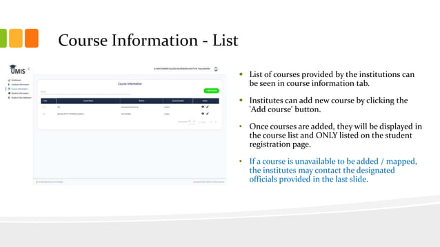 UMIS Manual_V3_23.06.2023-1 PPT FOR COLLEGE STUDENTS | PPTX