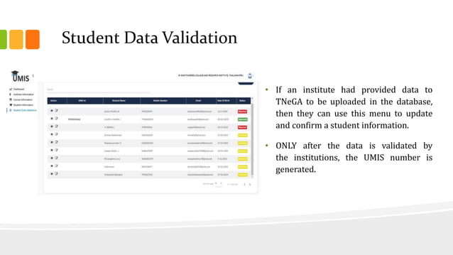 UMIS Manual_V3_23.06.2023-1 PPT FOR COLLEGE STUDENTS | PPTX