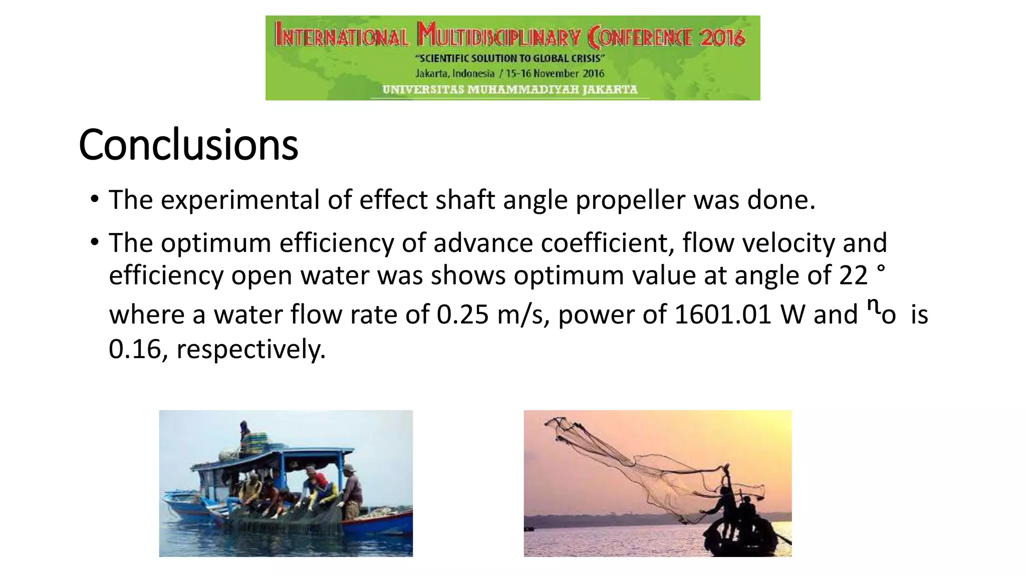 Effect of propeller Shaft Angle for Traditional Fishing Vessel ...