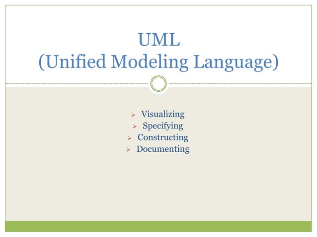 Unified Modelling Language | PPT