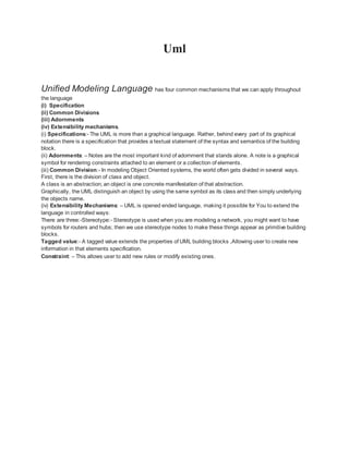 Uml Common Mechanism | DOCX