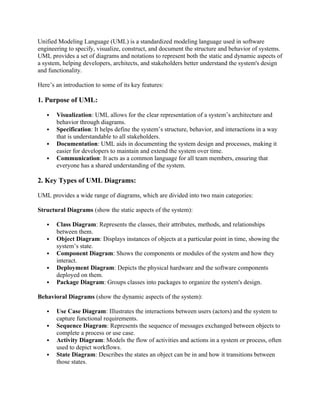 Introduction of UML and Object oriented analysis and design models | PDF
