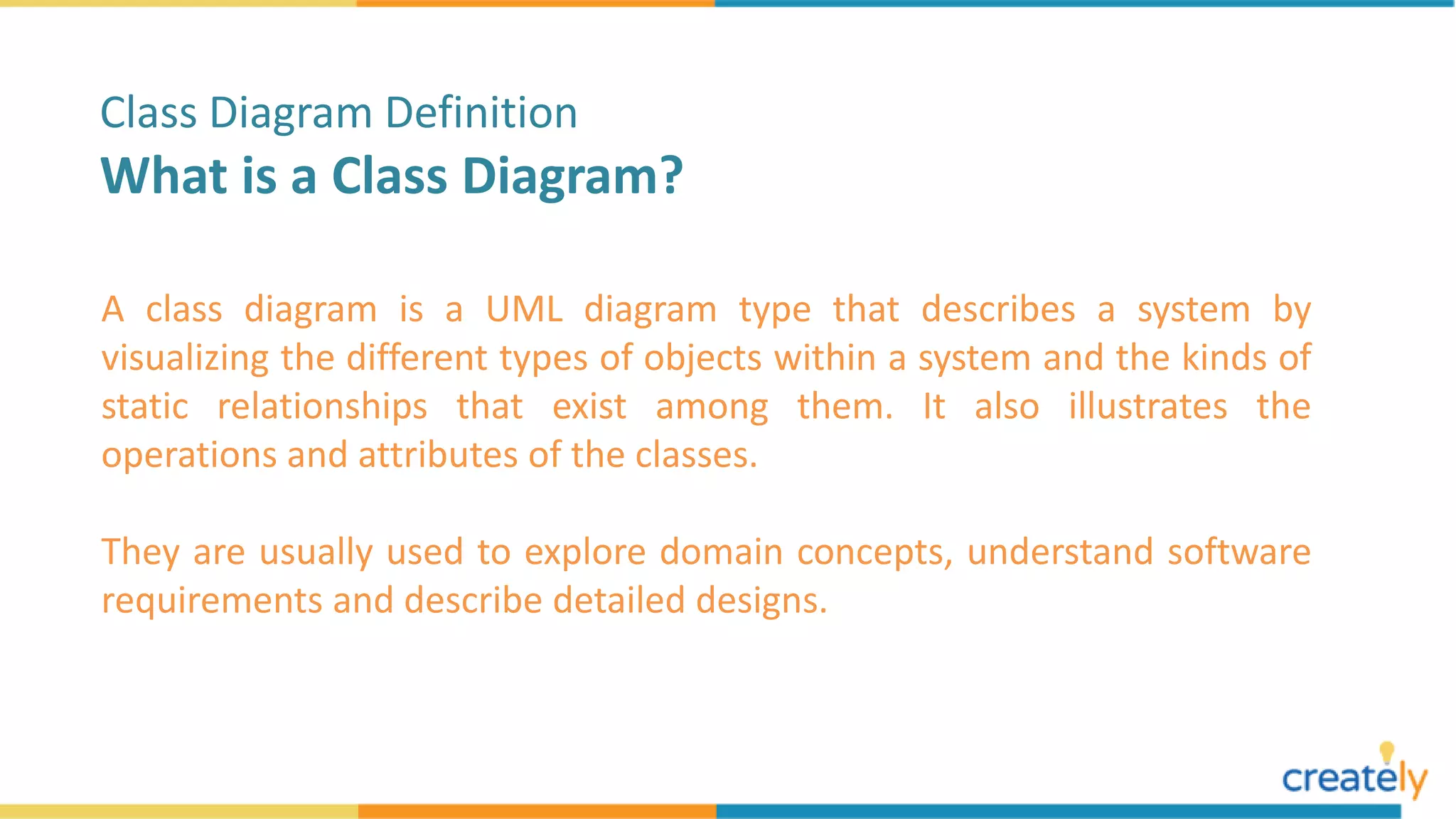 The Ultimate Guide for UML Class Diagrams by Creately | PPTX | Programming Languages | Computing