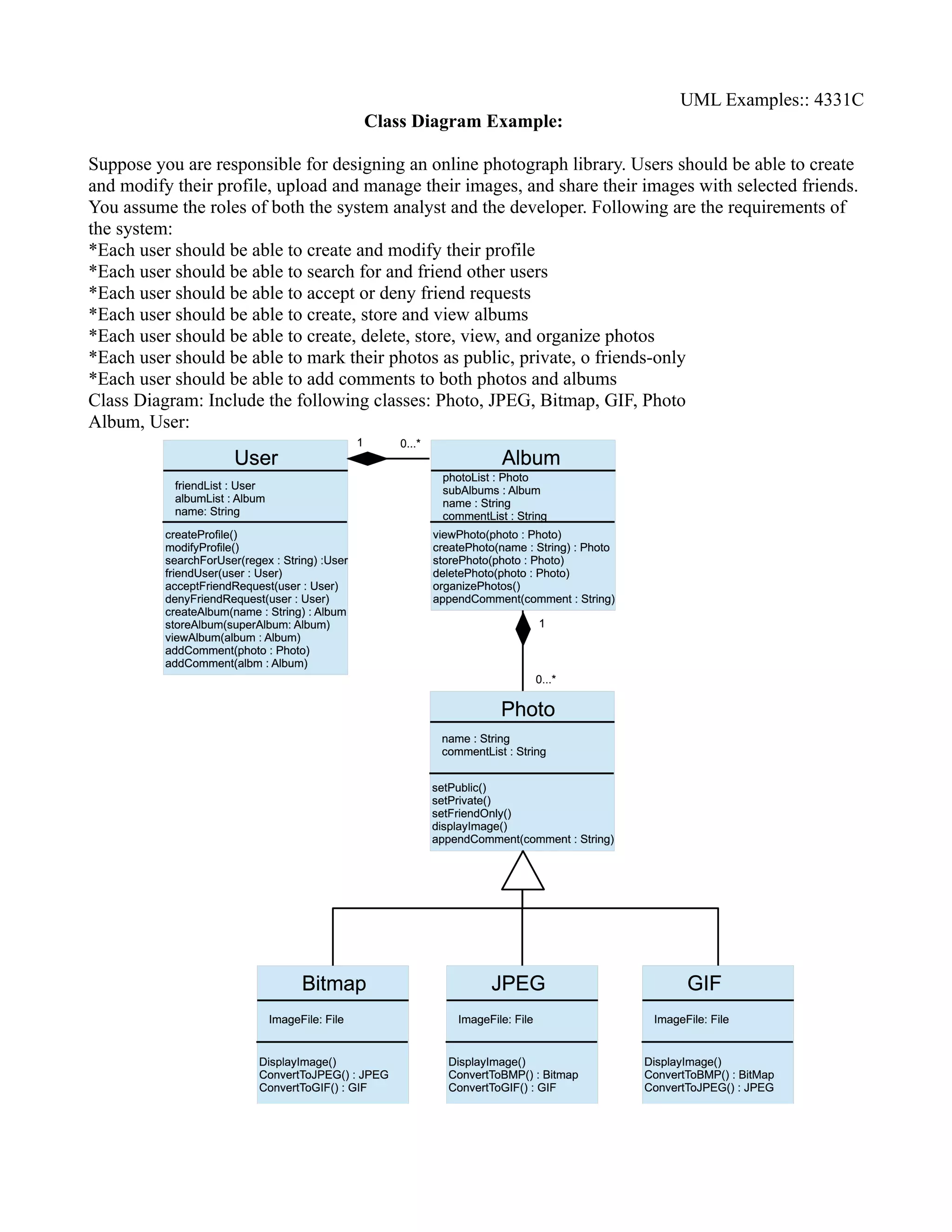Uml examples | PDF