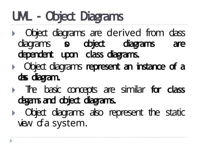 unified modeling languageobject diagrams | PPT