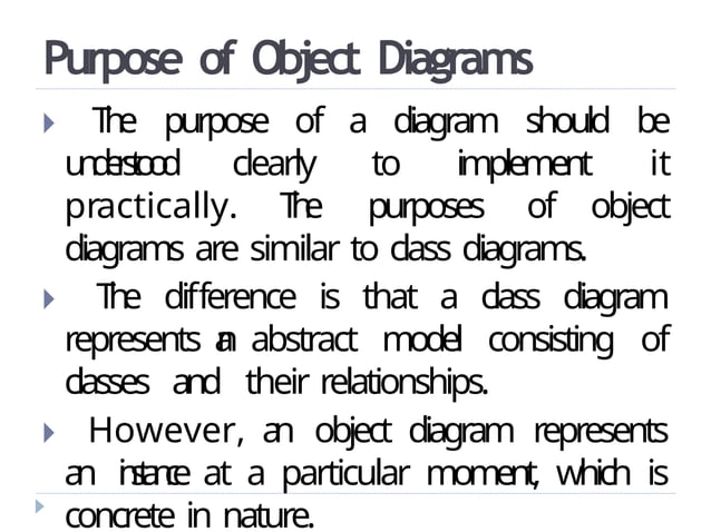 unified modeling languageobject diagrams | PPT