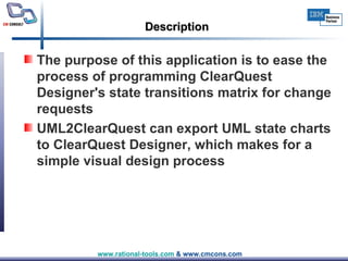 Uml2clearquest (www.rational-tools.info) | PPT