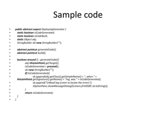 UML for Aspect Oriented Design | PPTX