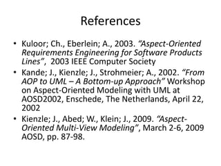 UML for Aspect Oriented Design | PPTX