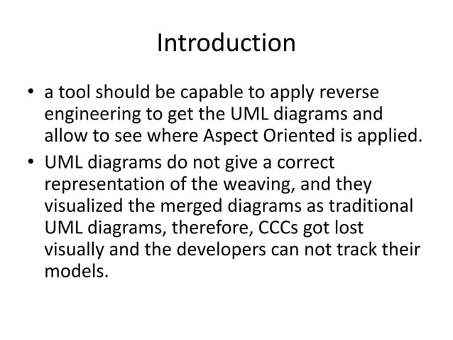 Uml For Aspect Oriented Design Ppt
