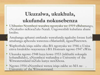 Umlando omfishane nemisebenzi ka nyembezi | PPTX | Africa Travel ...