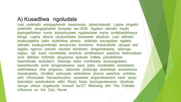 Umlando wemibhalo yesi zulu | PPTX | World/International Music | Music