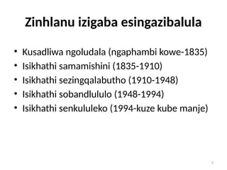 Umlando wemibhalo yesiZulu | PPTX