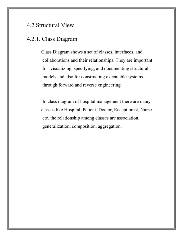 Uml diagram for_hospital_management_system | DOCX | Technology & Computing