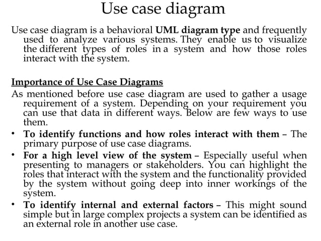 Uml diagrams usecase | PPT