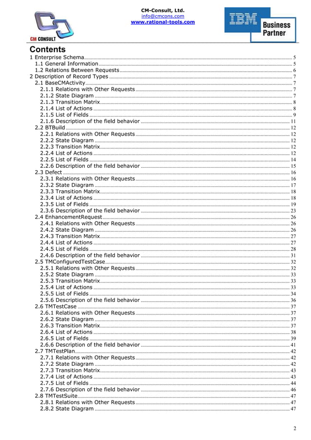 UML2ClearQuest. ClearQuest Enterprise schema report | PDF