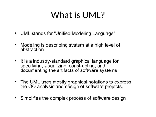 UML Introduction The system development life cycle (SDLC) is a complex project management model ...