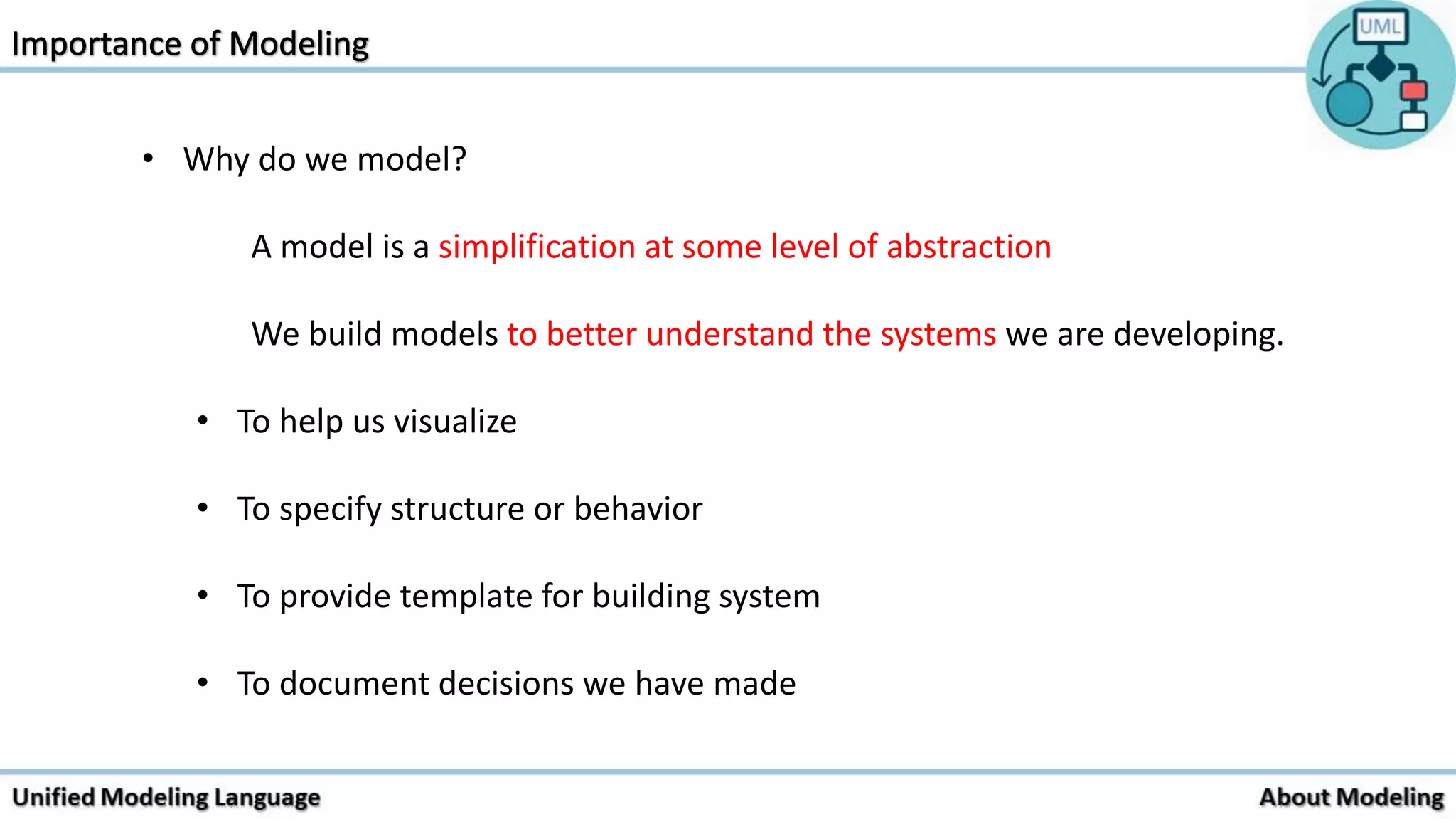 Importance & Principles of Modeling from UML Designing | PPTX