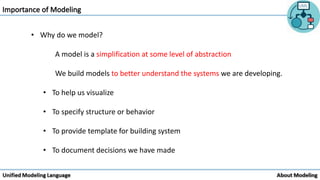 Importance & Principles of Modeling from UML Designing | PPTX