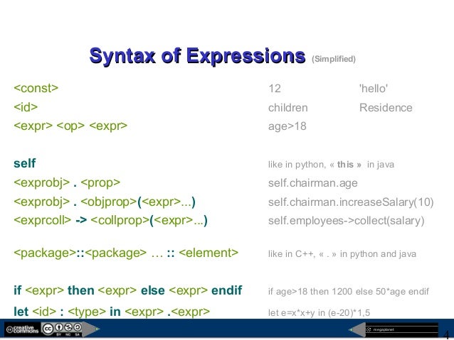 UML OCL : An Expression Language - Core -- 29