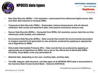 UML Representation of NPOESS Data Products in HDF5 | PPT