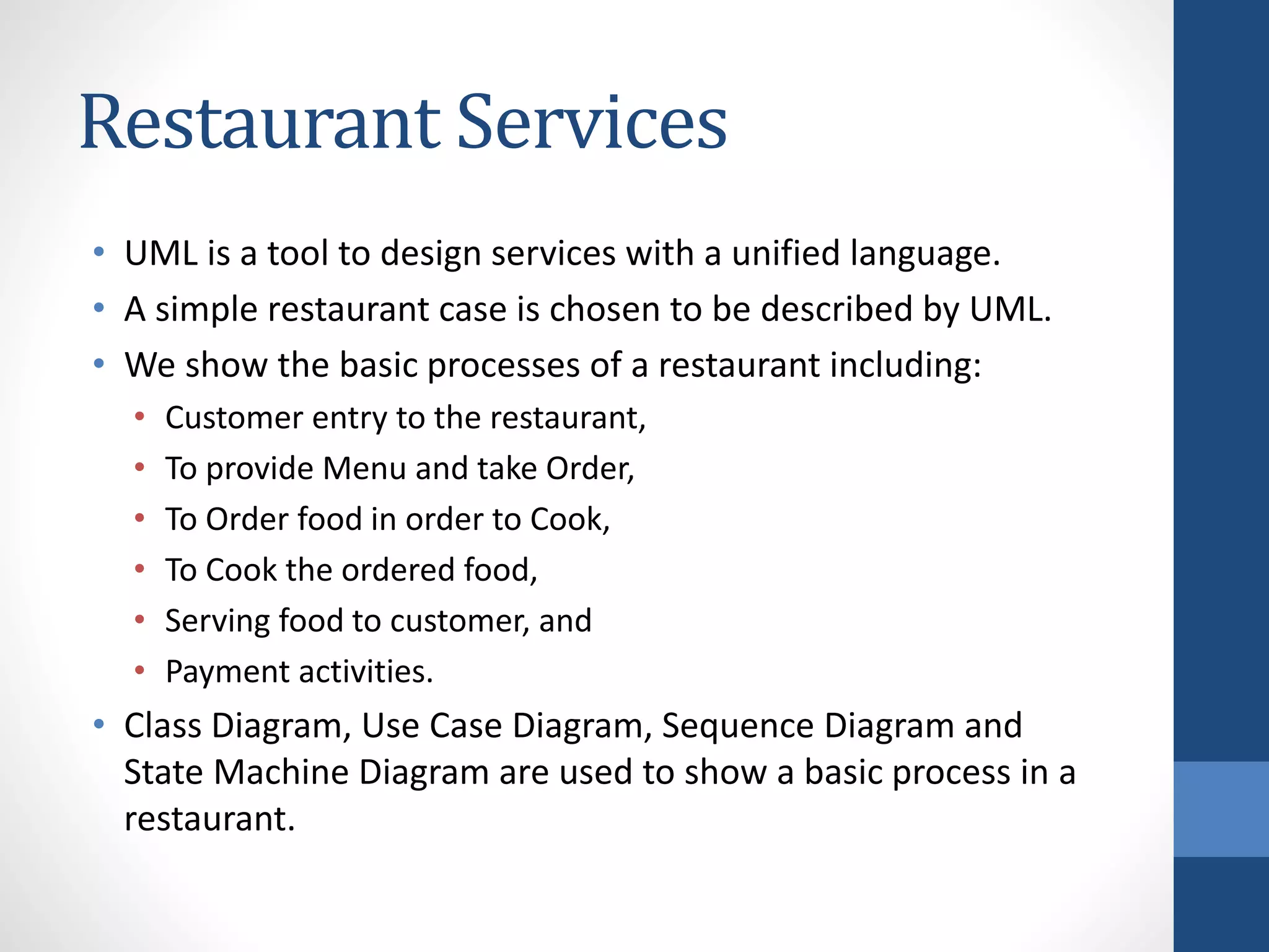 Uml restaurant (group 1) | PPTX