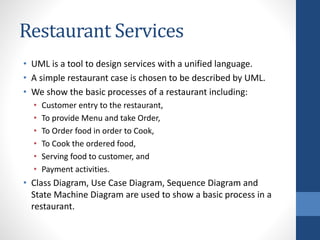 Uml restaurant (group 1) | PPTX