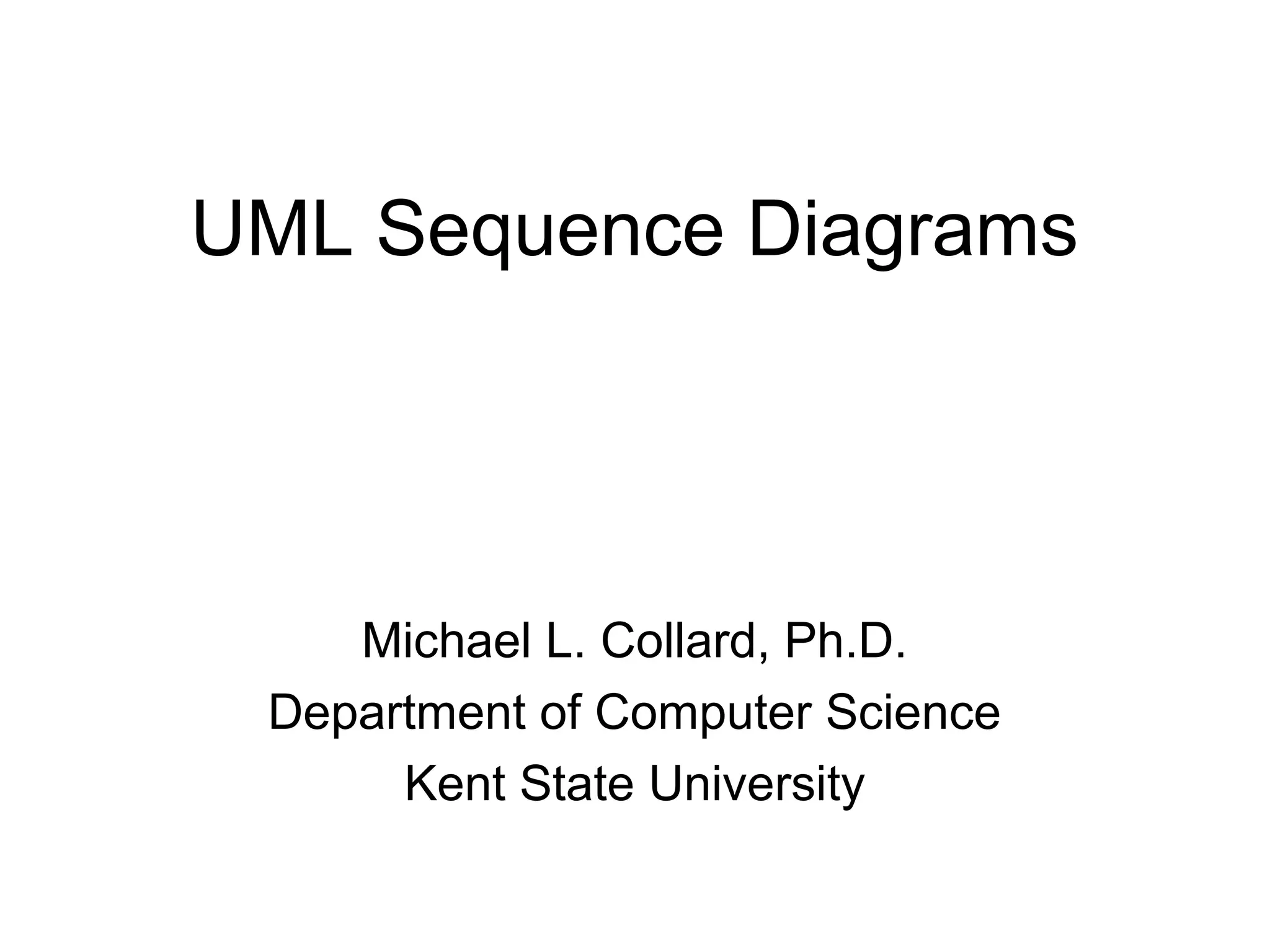 Uml sequence diagrams | PPT