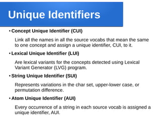 Unified Medical Language System & MetaMap | PPT