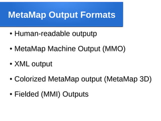 Unified Medical Language System & MetaMap | PPT