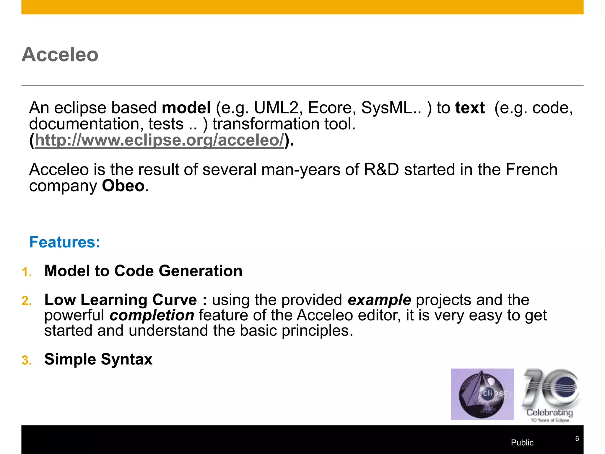 Uml to code with acceleo | PPTX