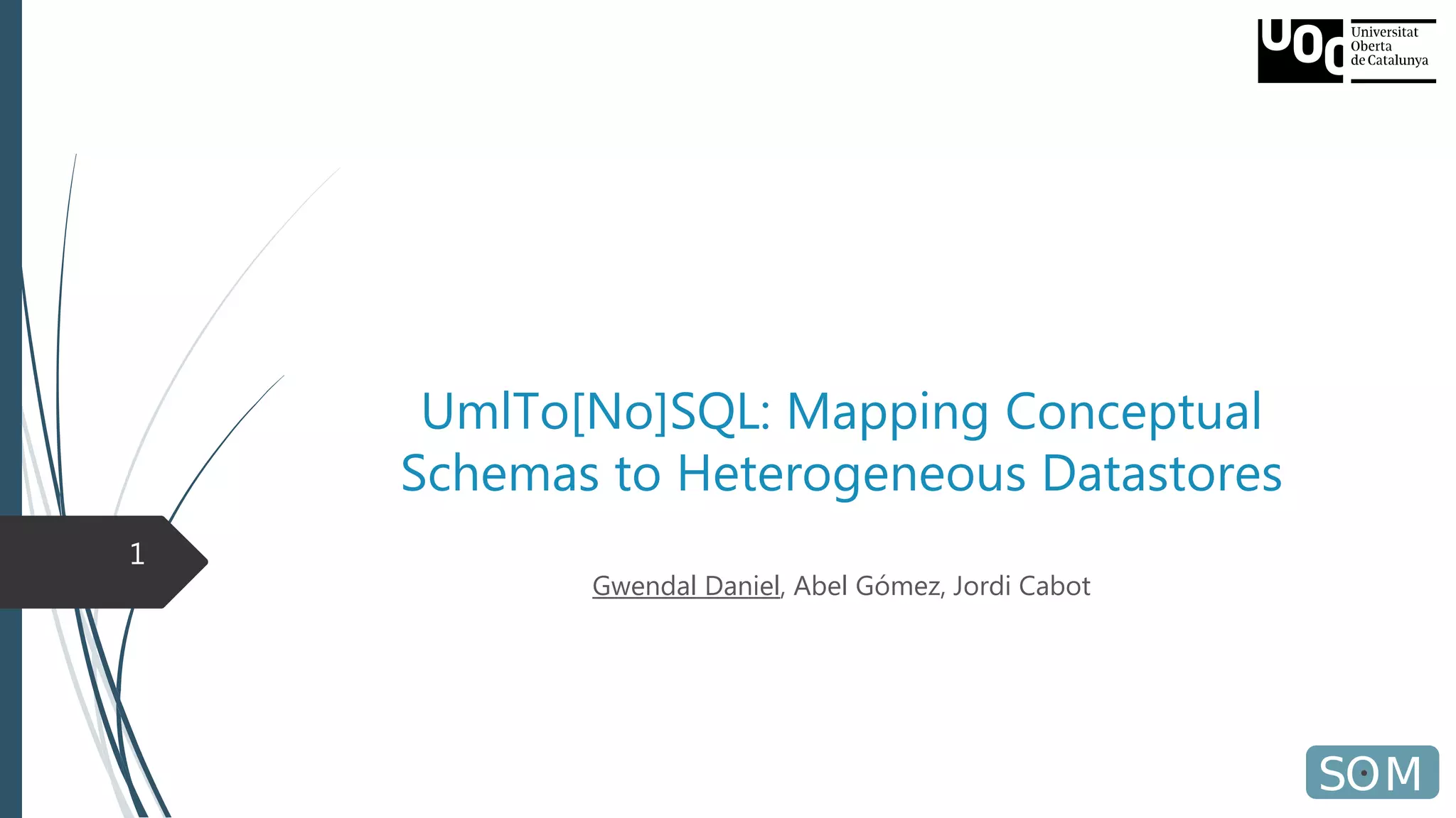 Umltonosql From Uml Domain Models To Nosql Databases Ppt 0681