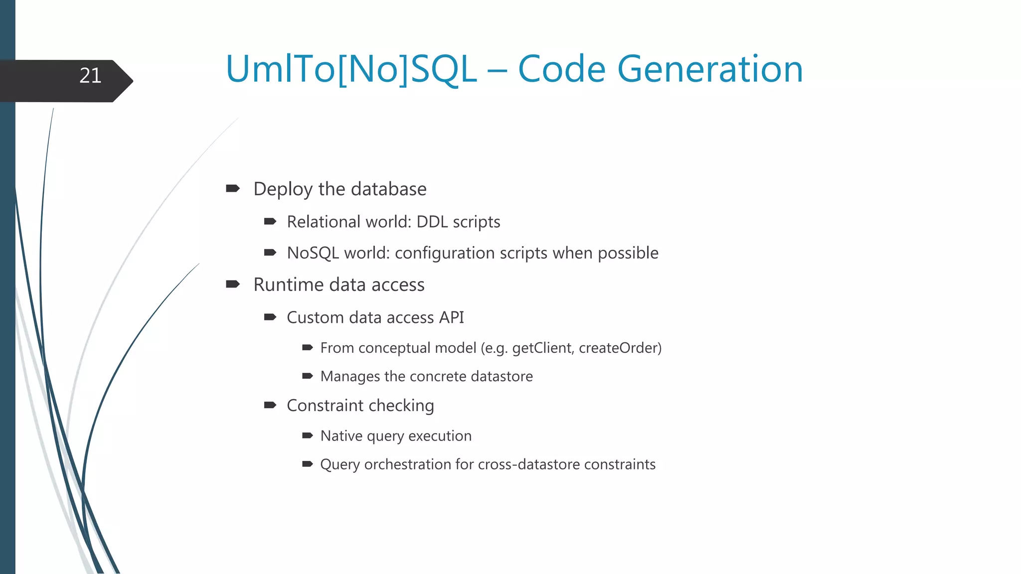 Umltonosql From Uml Domain Models To Nosql Databases Ppt