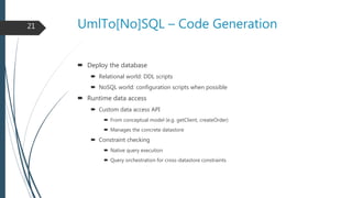 UMLtoNoSQL : From UML domain models to NoSQL Databases | PPTX | Databases | Computer Software ...