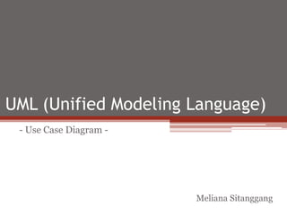 UML & Use Case Diagram | PPTX