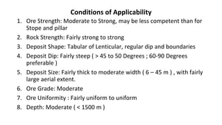 UMM- Sublevel Stoping of underground metal mine | PPTX