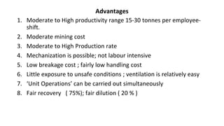 UMM- Sublevel Stoping of underground metal mine | PPTX