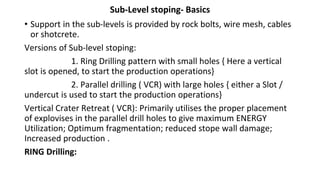 UMM- Sublevel Stoping of underground metal mine | PPTX