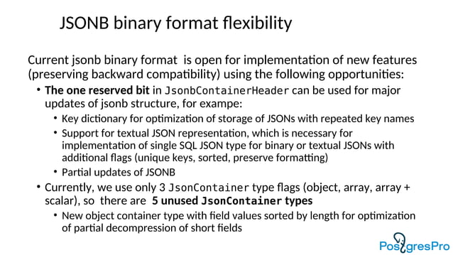 Json in Postgres - the Roadmap | PPT