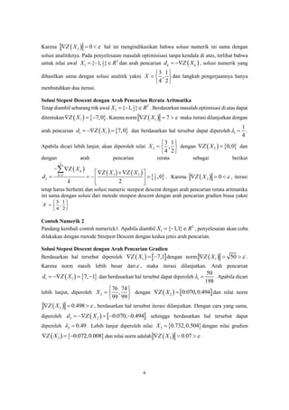 metode numerik stepest descent dengan rerata aritmatika | PDF